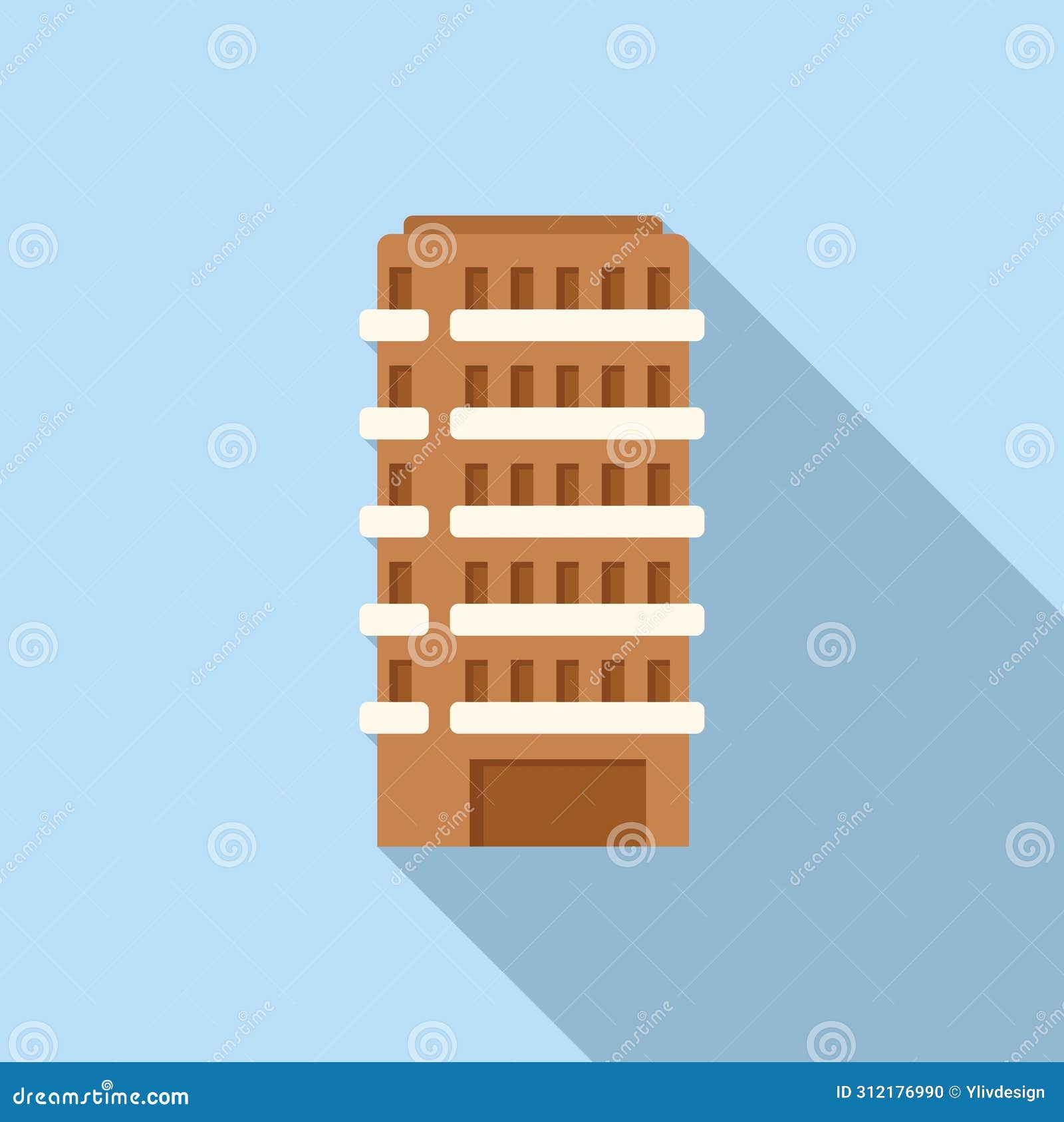 Modern Multistory Building Icon Flat Vector. Development Plan Stock ...