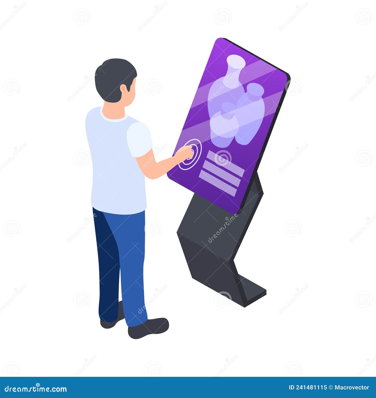 Modern Art Museum With Visitors. Hall With White Walls With Abstract ...