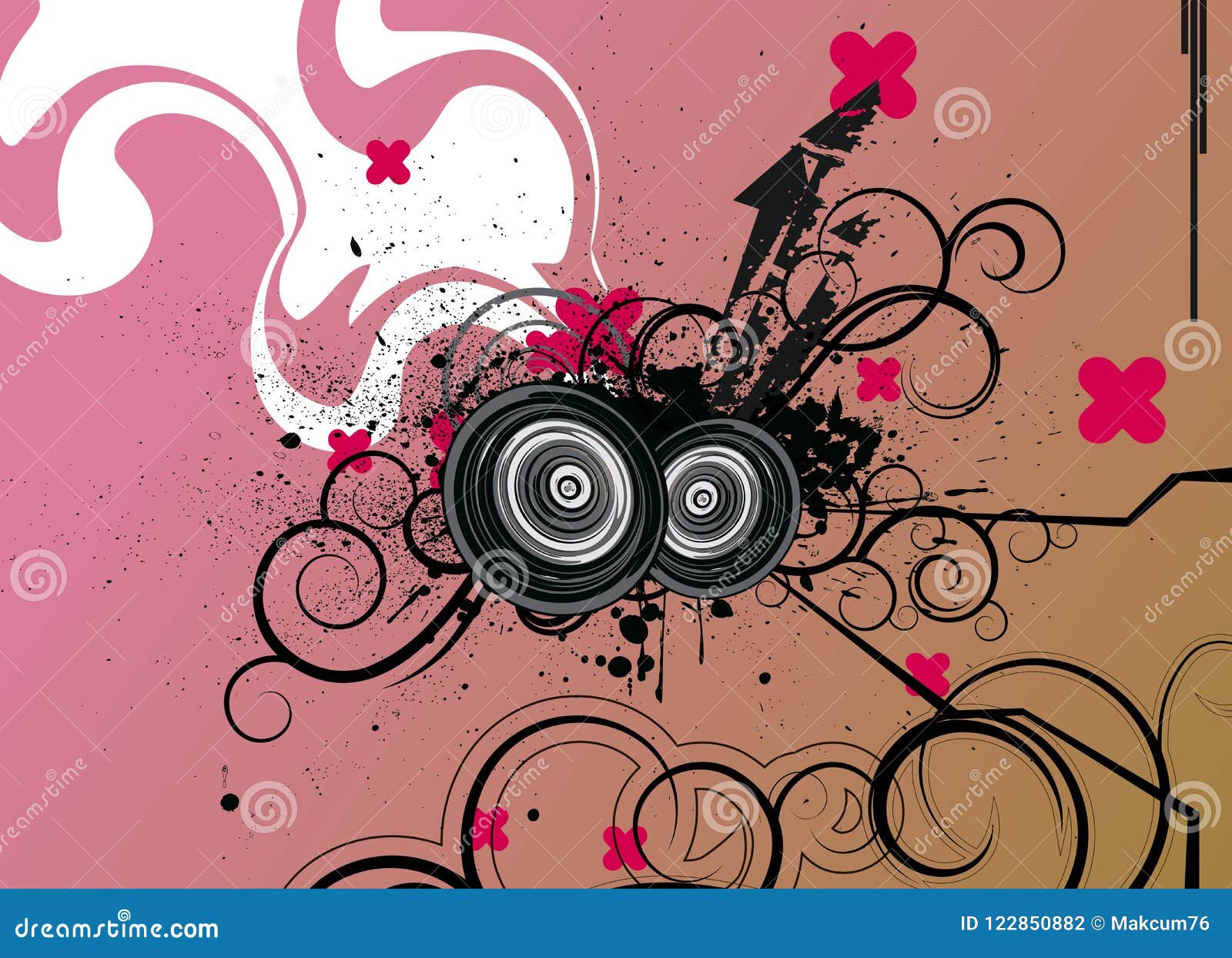 Modern Music Background stock vector. Illustration of design - 122850882
