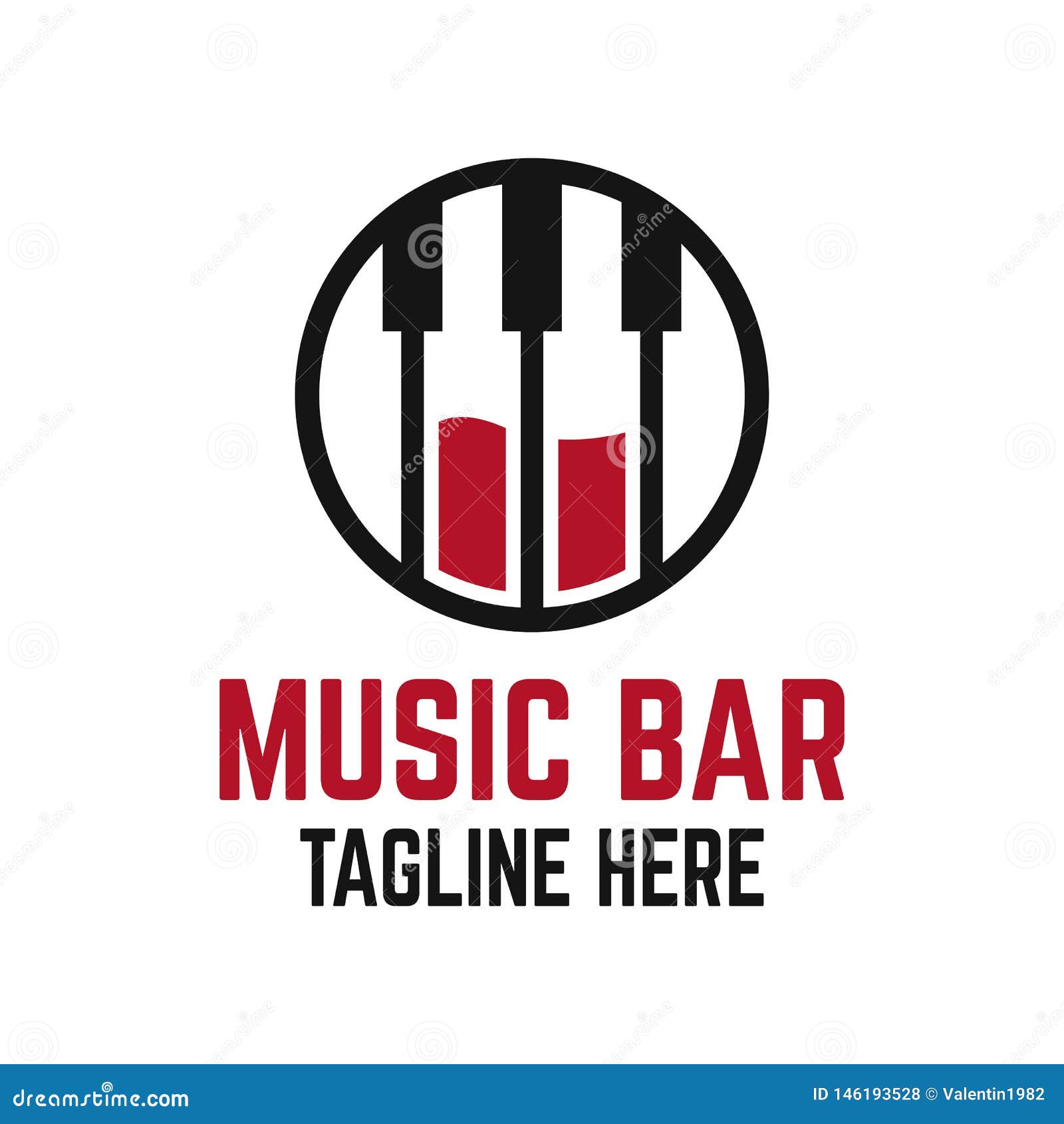 Modern music bar logo stock vector. Illustration of drink - 146193528