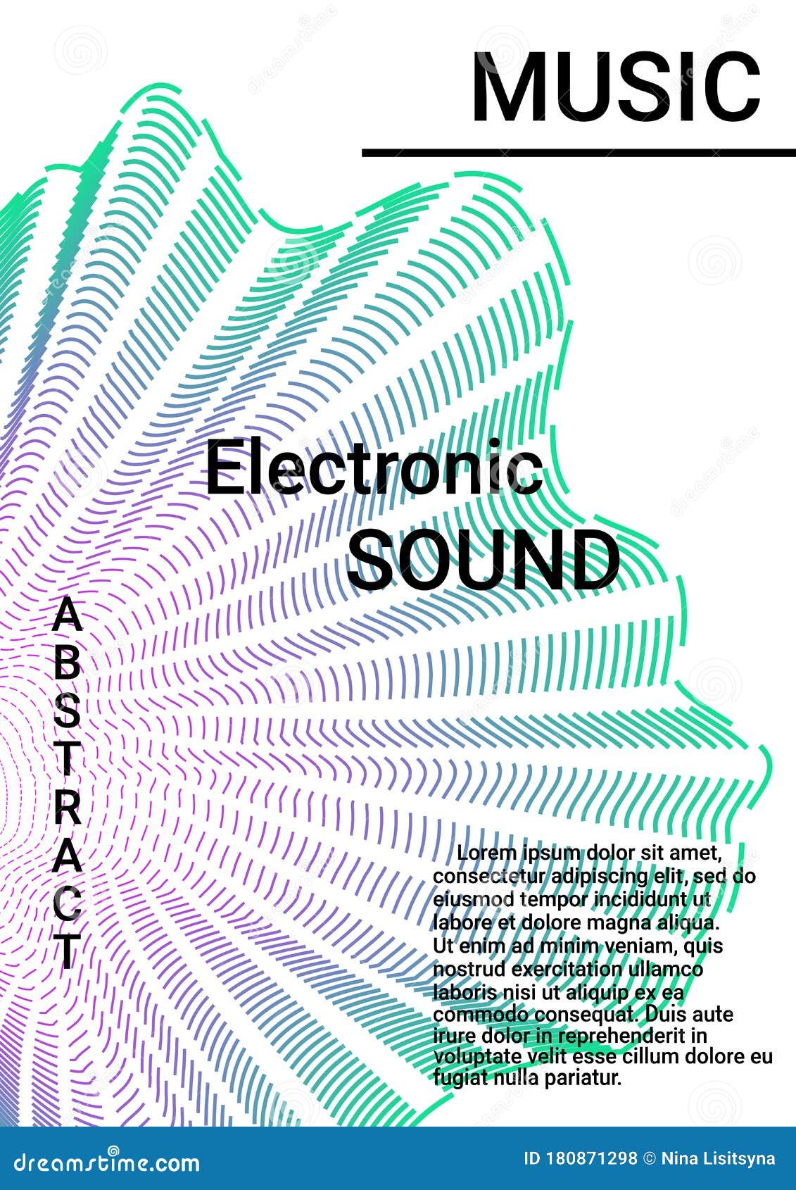 Modern musical cover stock vector. Illustration of gradient - 180871298