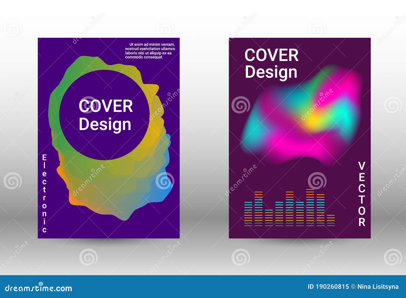 Modern musical covers stock vector. Illustration of book - 190260815