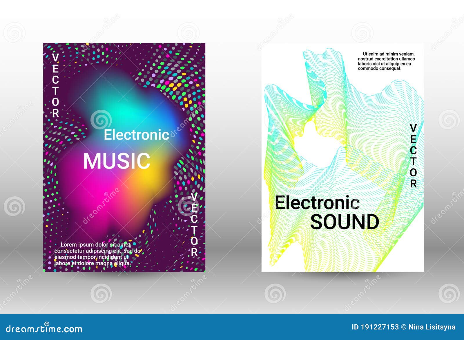 Modern musical covers stock vector. Illustration of creative - 191227153