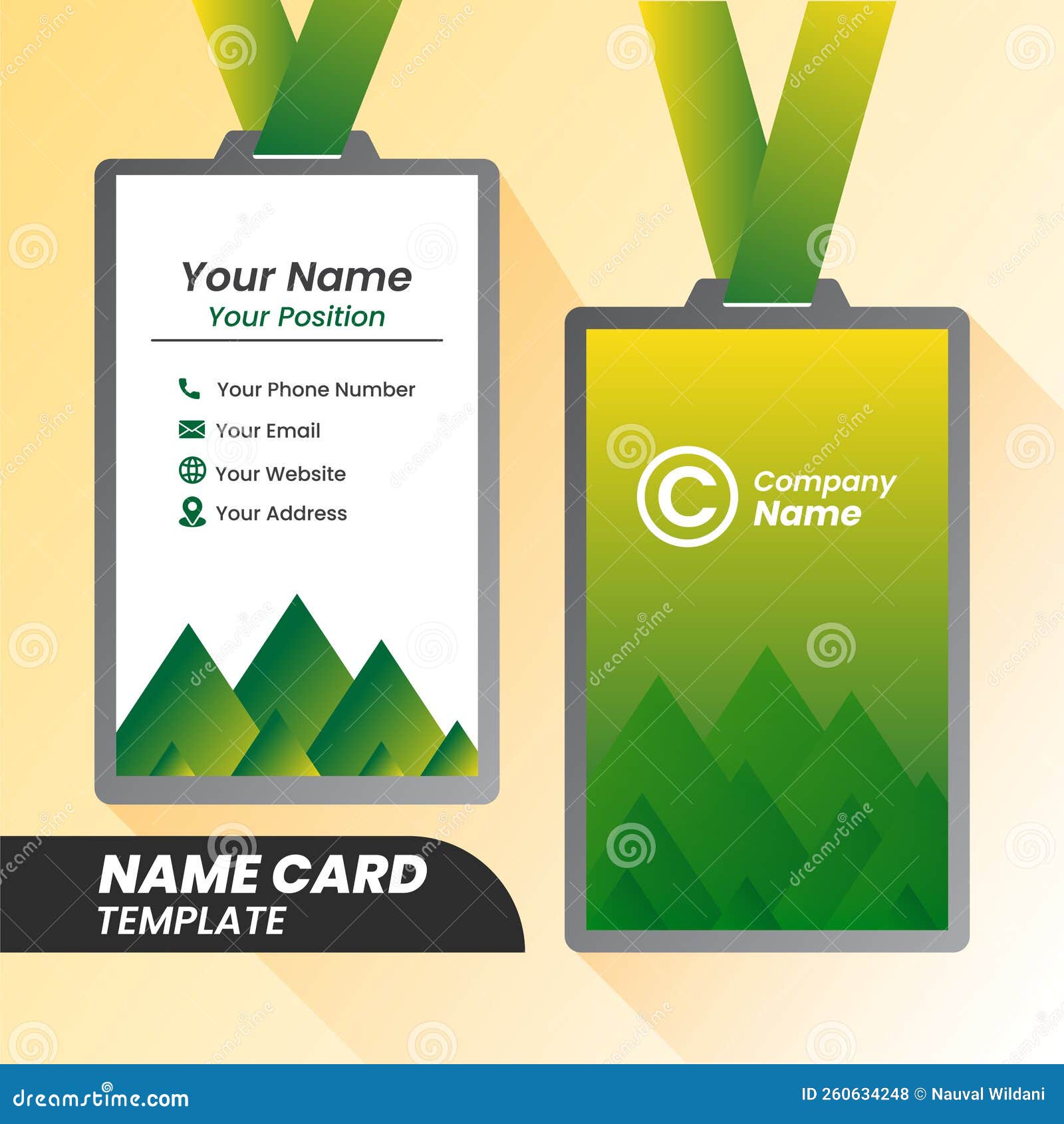 Modern Name Card - Creative and Clean Name Card Template Stock Vector ...