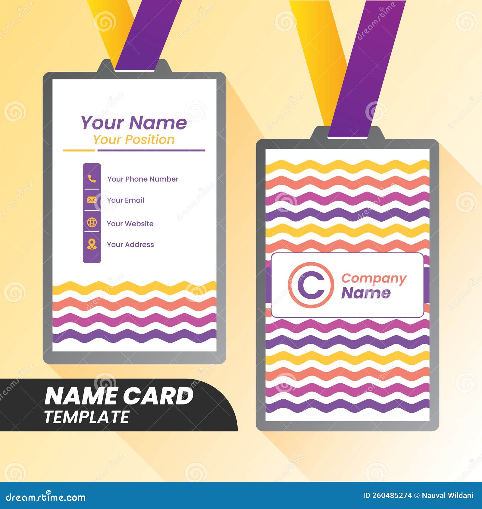 Modern Name Card Design . Double Sided Name Card Design Template Stock ...