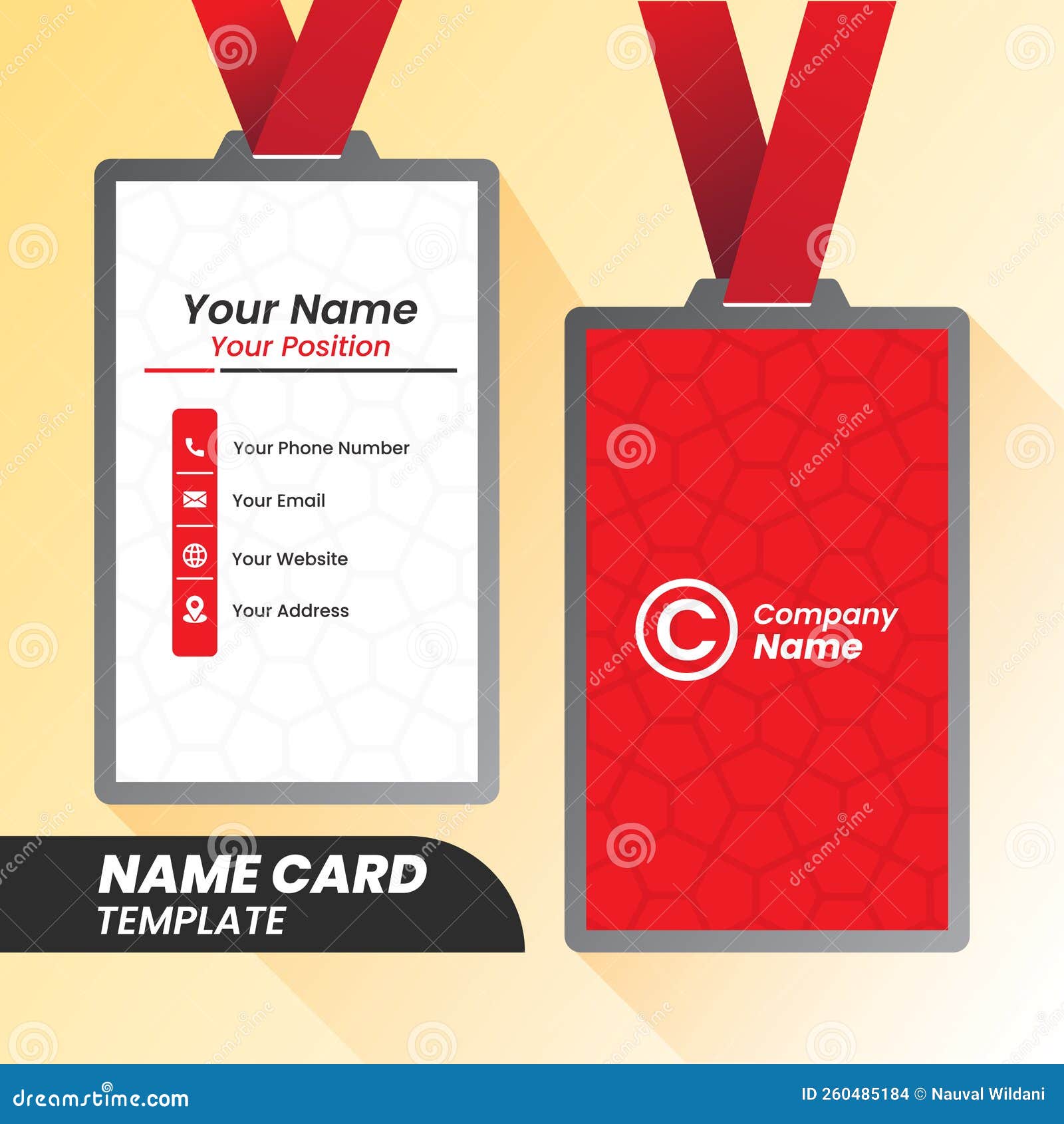 Modern Name Card Design . Double Sided Name Card Design Template Stock ...