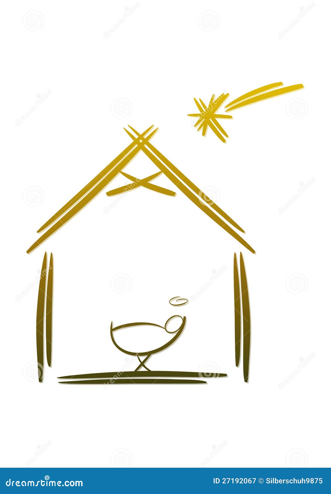 Modern Nativity Symbol/icon Stock Vector - Illustration of jesus ...