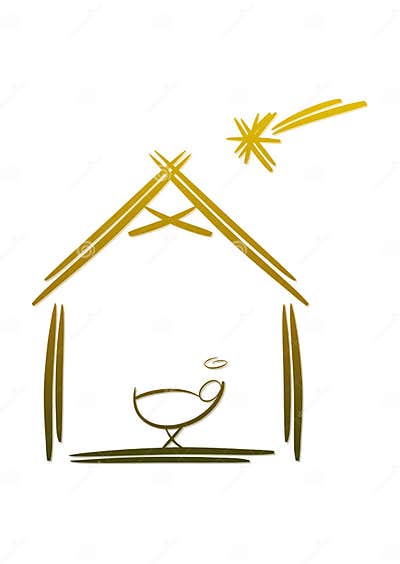 Modern Nativity Symbol/icon Stock Vector - Illustration of jesus ...