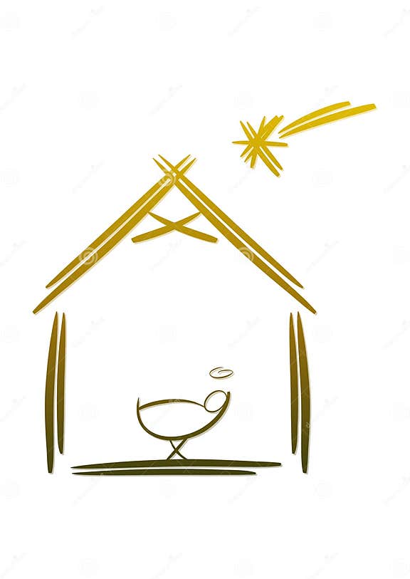 Modern Nativity Symbol/icon Stock Vector - Illustration of jesus ...