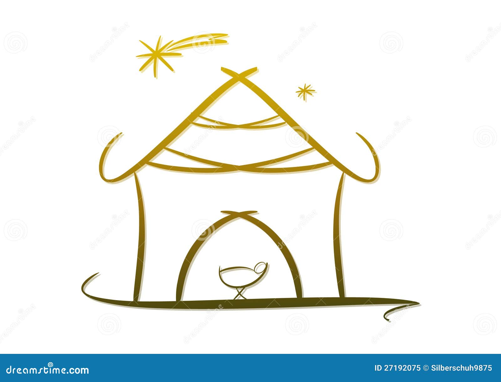 Modern Nativity Symbol/icon Stock Vector - Illustration of golden ...