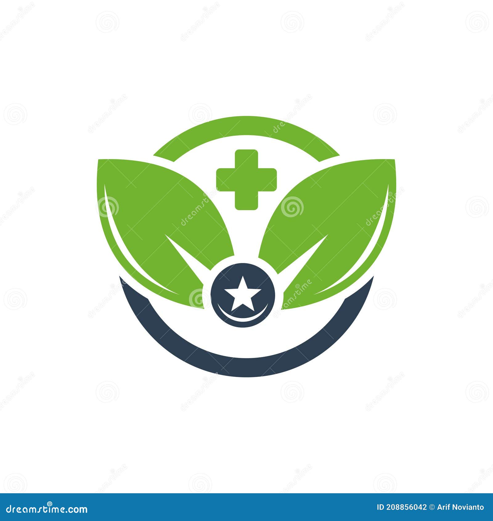 Modern natural health logo stock vector. Illustration of health - 208856042