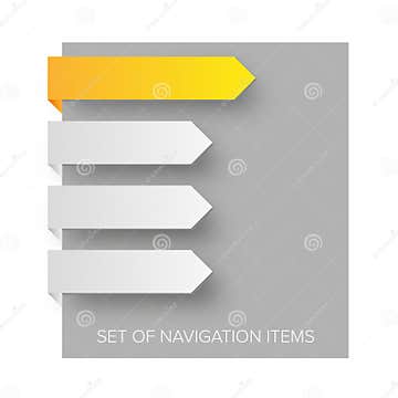 Modern navigation items stock illustration. Illustration of select ...