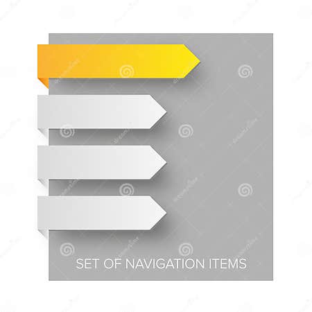 Modern navigation items stock illustration. Illustration of select ...