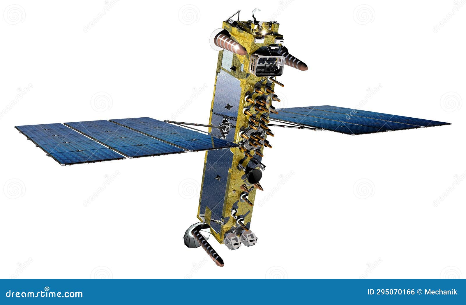 Modern Navigation Space Satellite Isolated Stock Illustration ...