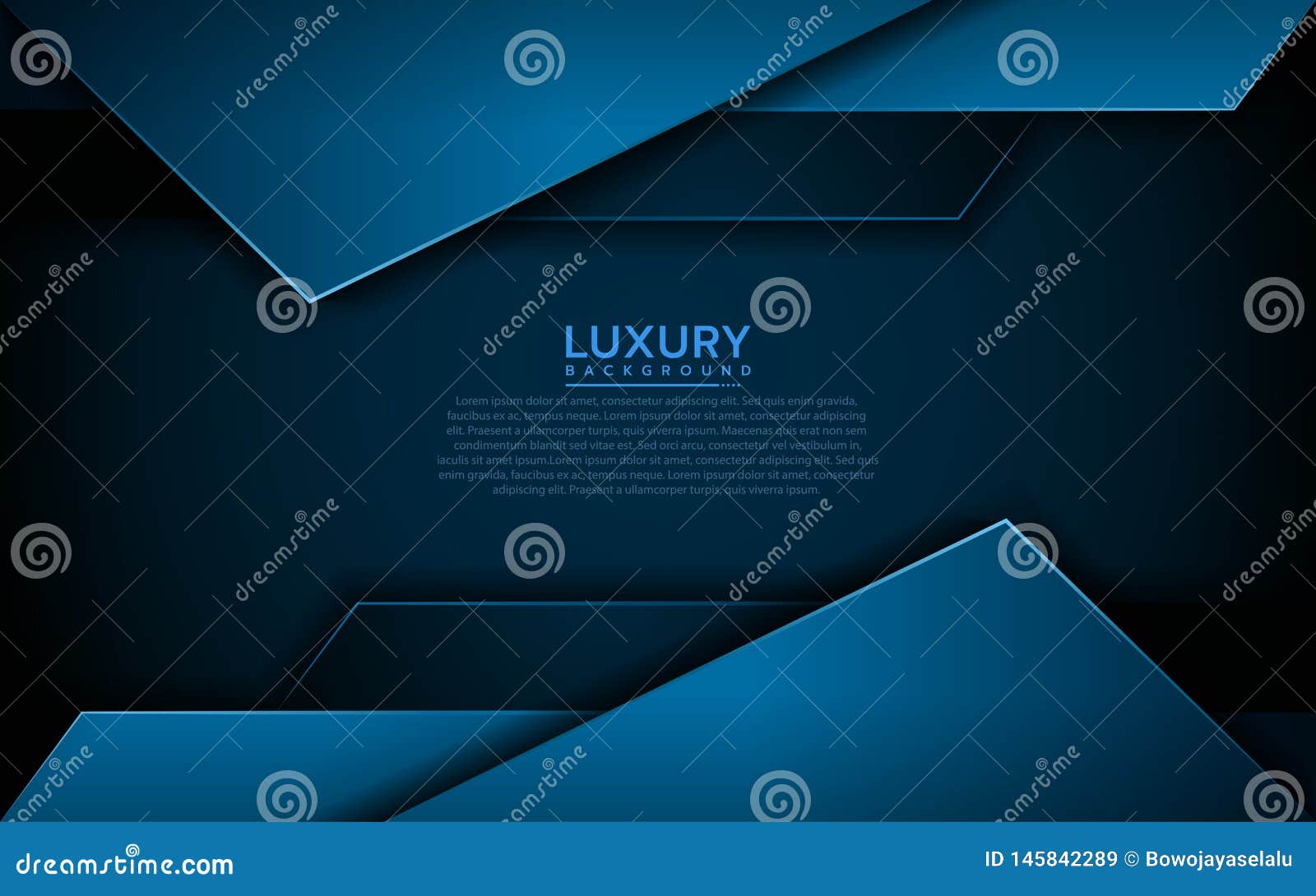 Modern Navy Blue Background with Abstract Shape Stock Vector ...