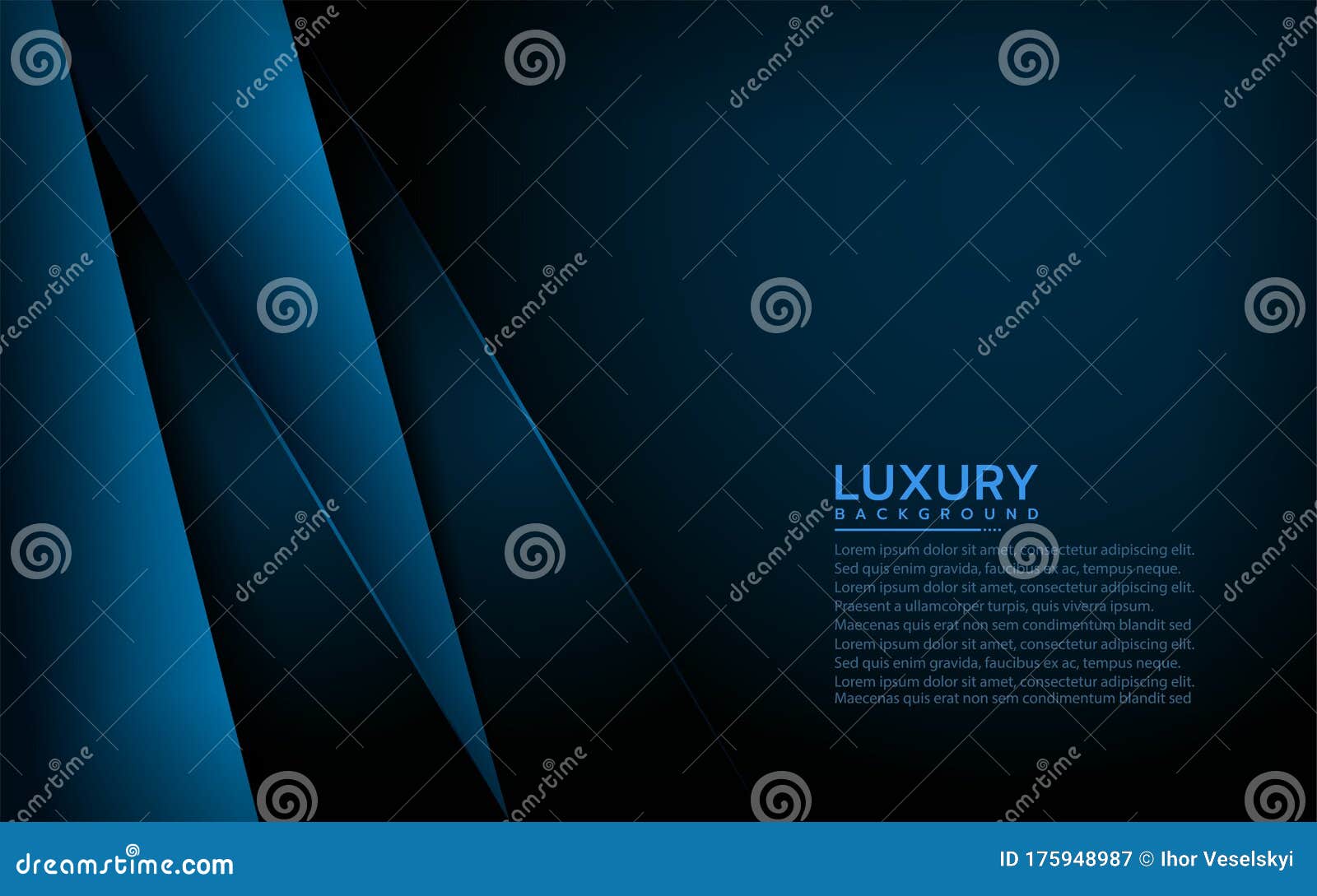 Modern Navy Blue Background with Abstract Shape Stock Vector ...