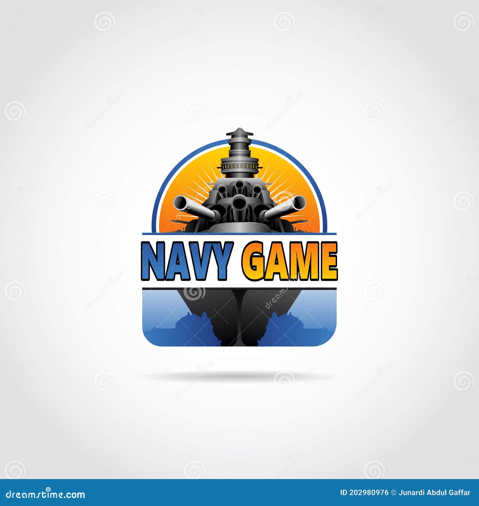 Modern Navy Game Logo Design. Vector Illustration Eps.10 Stock Vector ...