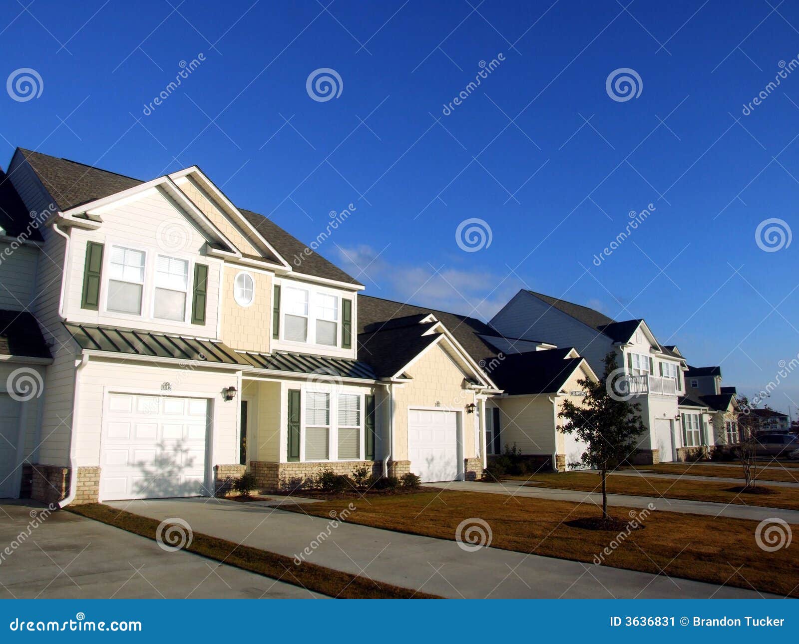 Modern neighborhood stock image. Image of condominium - 3636831