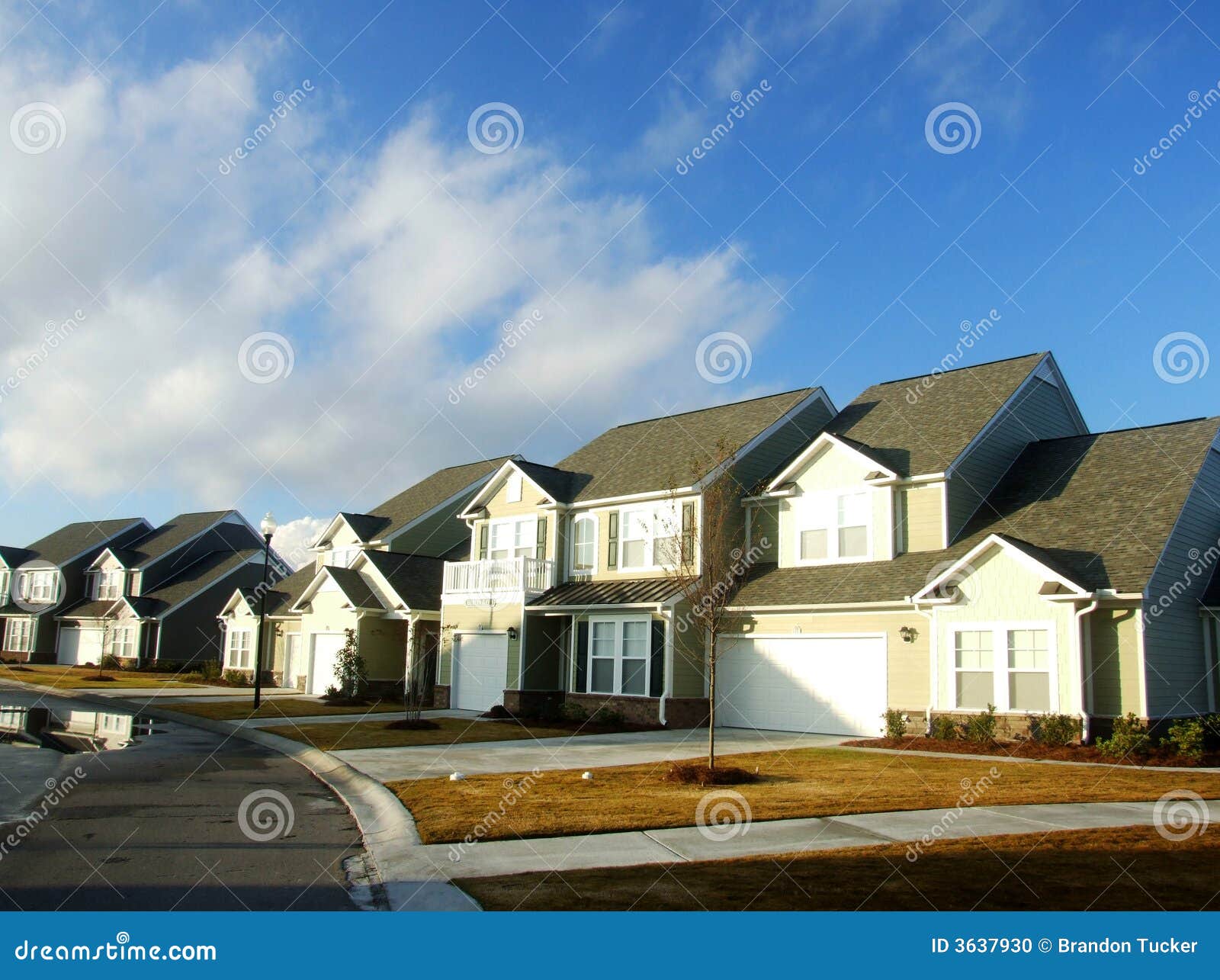 Modern neighborhood stock photo. Image of street, road - 3637930