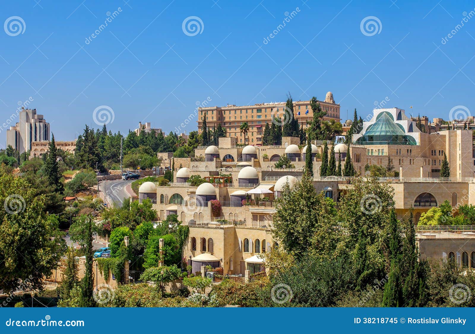Modern Neighborhood in Jerusalem, Israel. Stock Image - Image of land ...