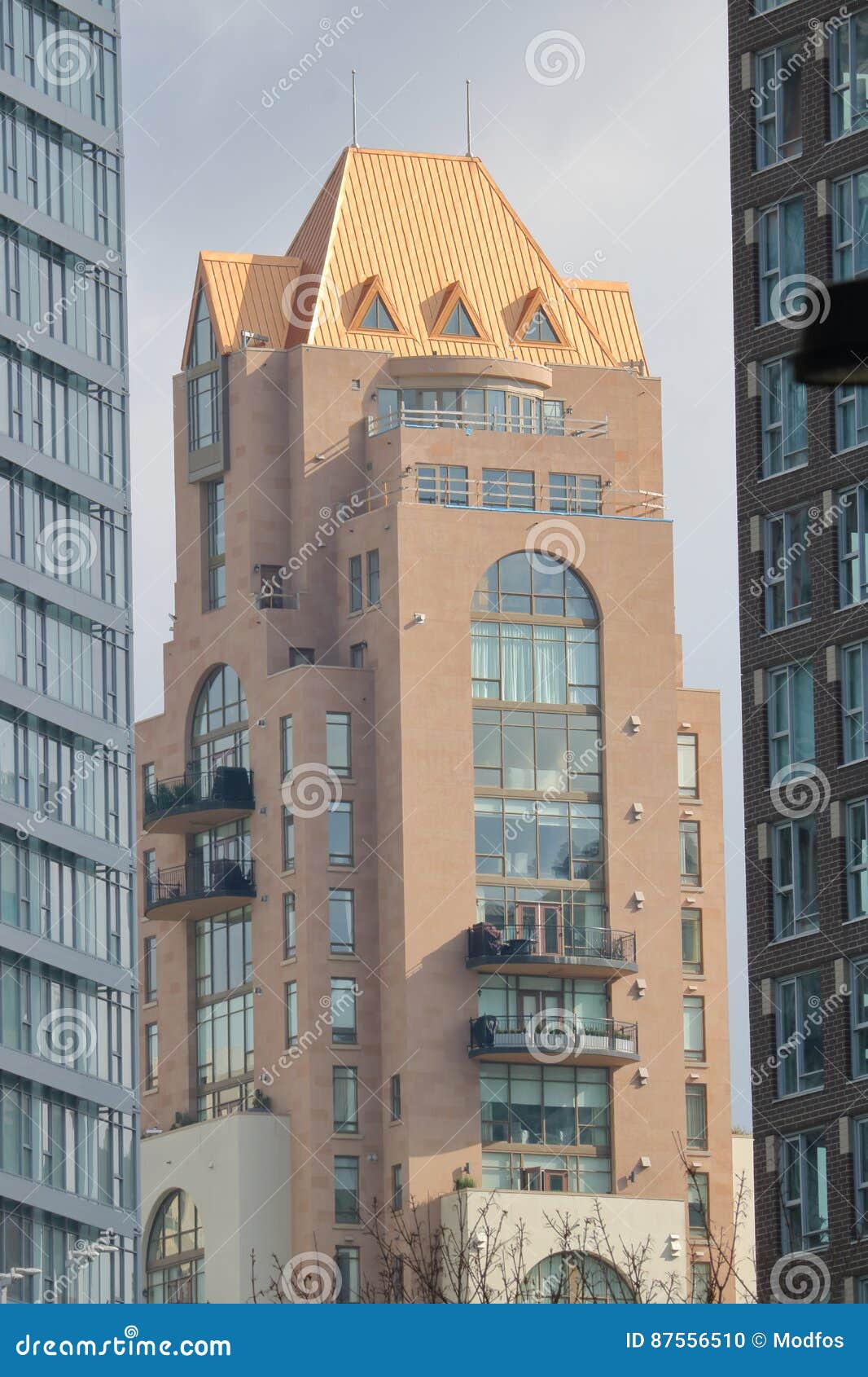 Modern Neoclassic Architecture Stock Photo - Image of unique, post ...