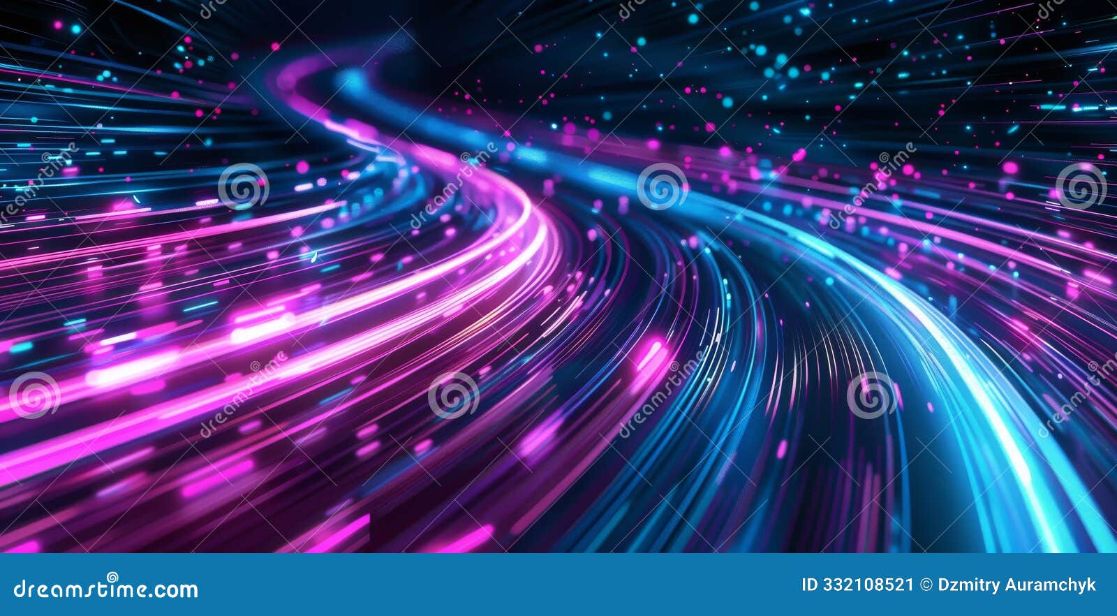 Modern Neon Wallpaper with a Dynamic Background in 3D. Stock Image ...