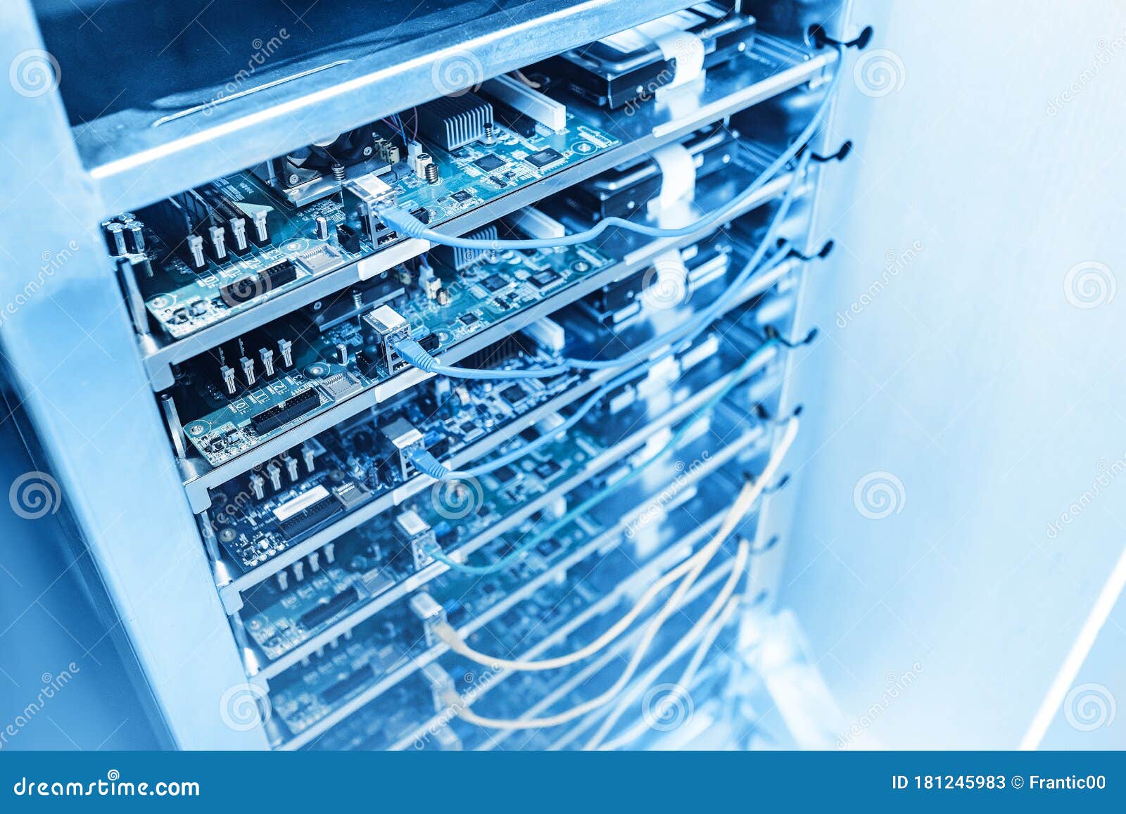 Network Data Server Mainframe Close-up. Internet Technology and ...