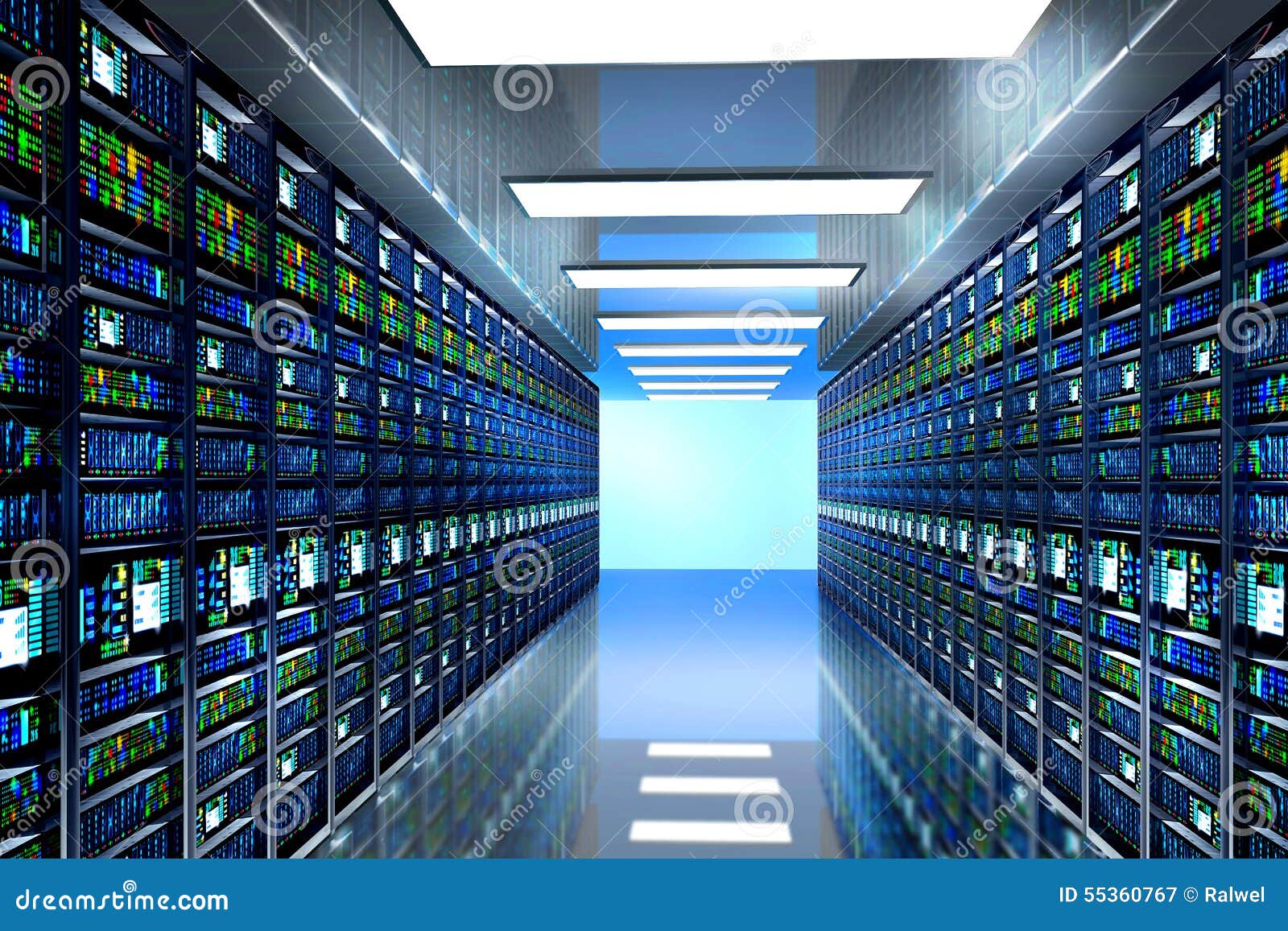 Modern Network and Telecommunication Technology Computer Concept Stock ...