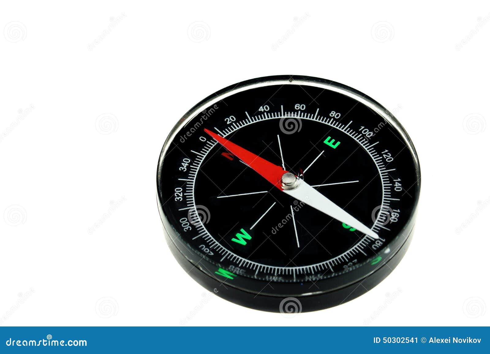 Modern New Black Magnetic Compass Isolated Stock Image - Image of close ...