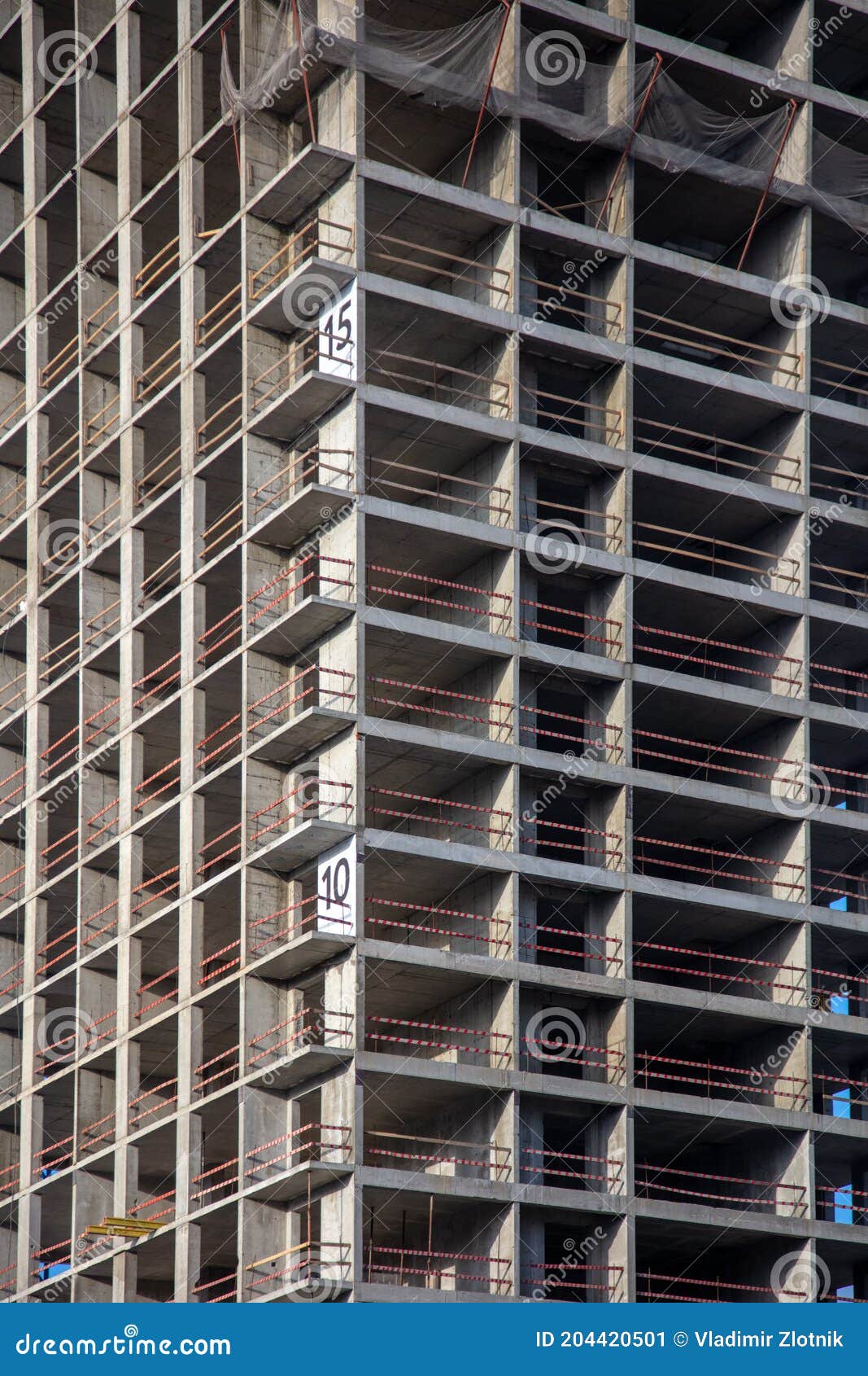 Modern New Multi-storey Building Under Construction in the City Stock ...