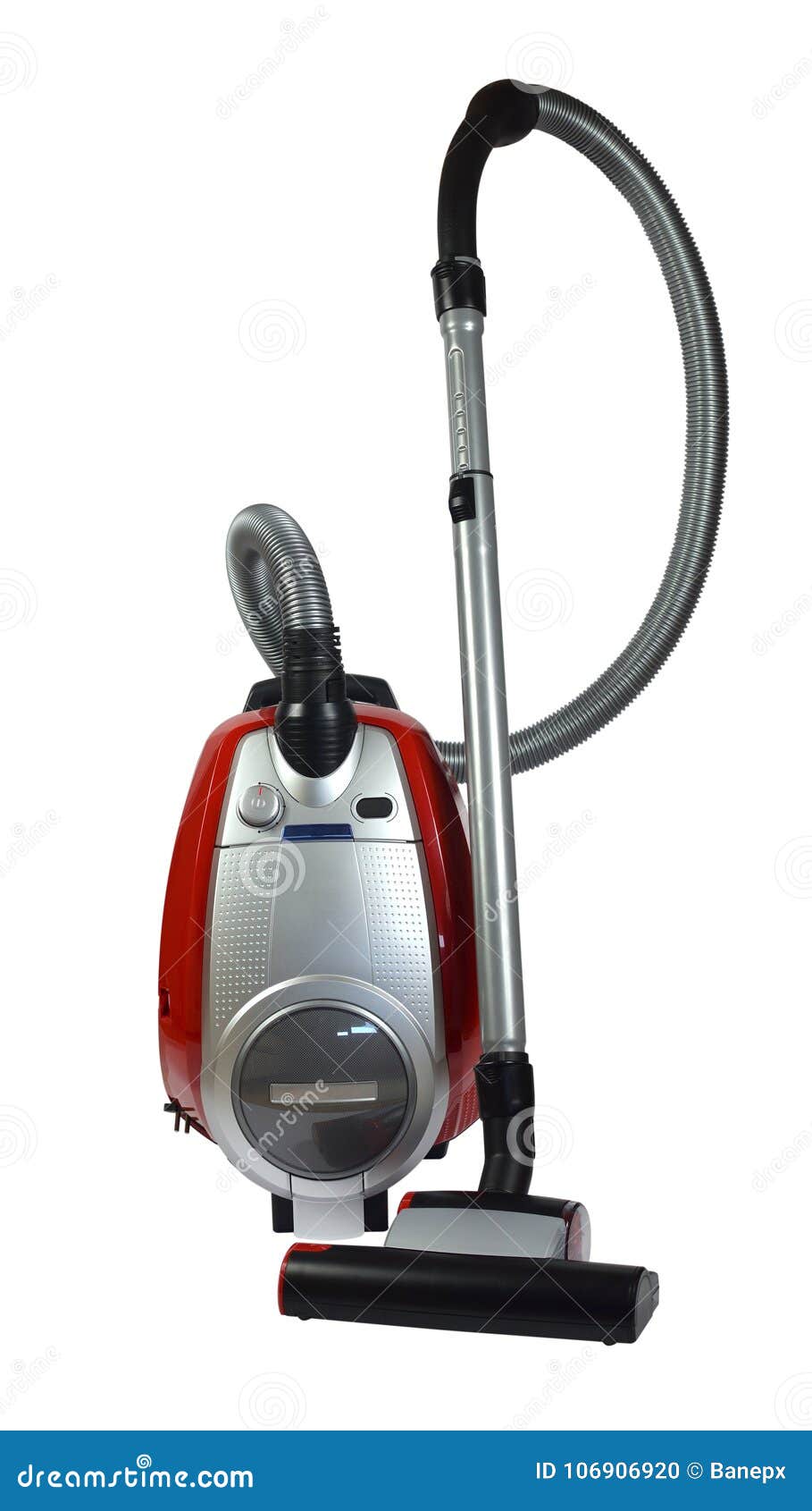 Red Vacuum Cleaner on White Stock Photo - Image of hoover, allergy ...