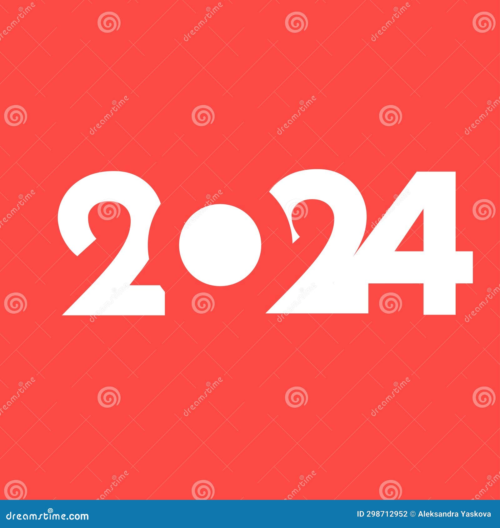 Modern 2024 New Year Card with Numbers. Creative Banner Design Template ...
