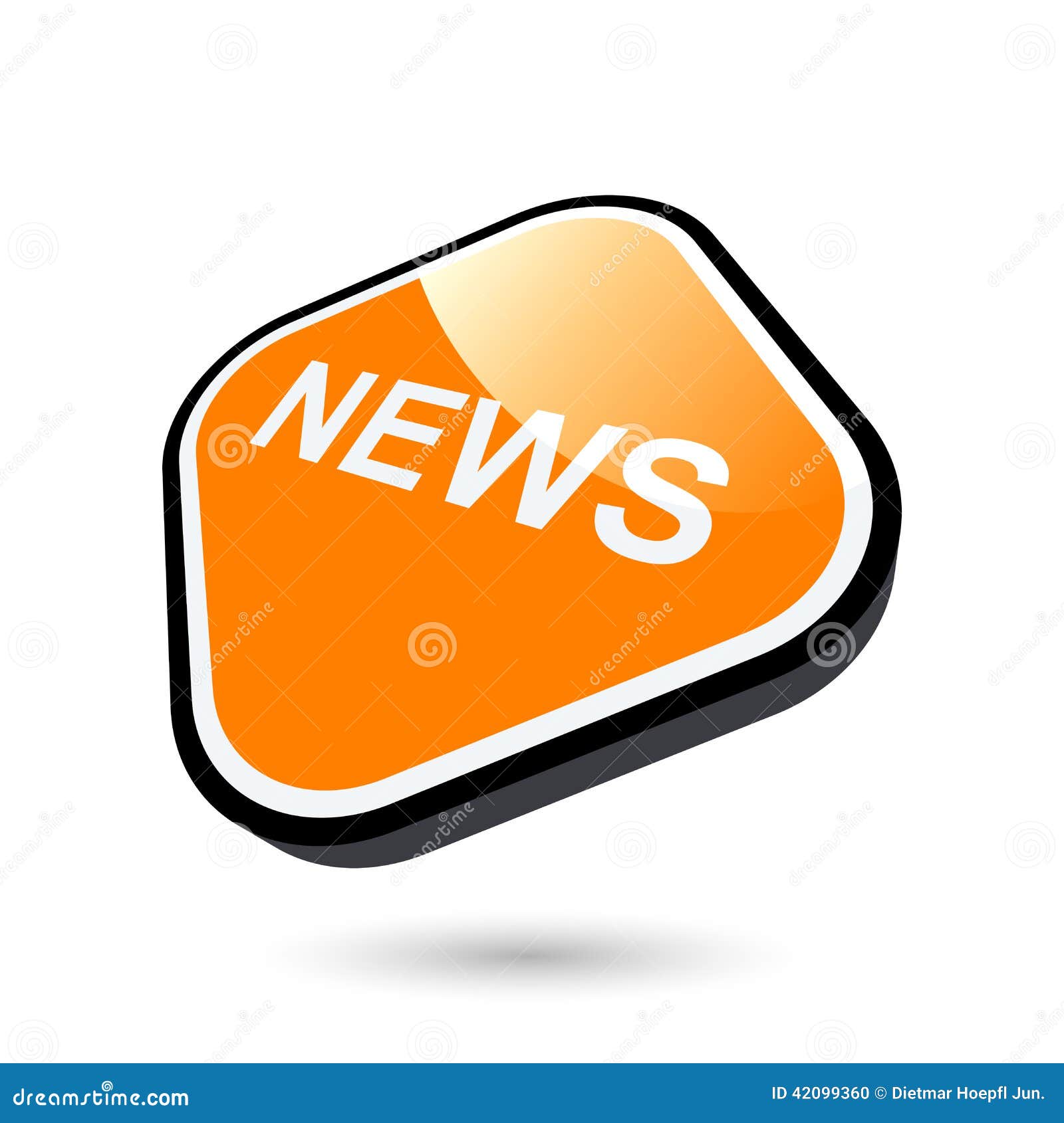 Modern news sign stock vector. Illustration of icon, rounded - 42099360
