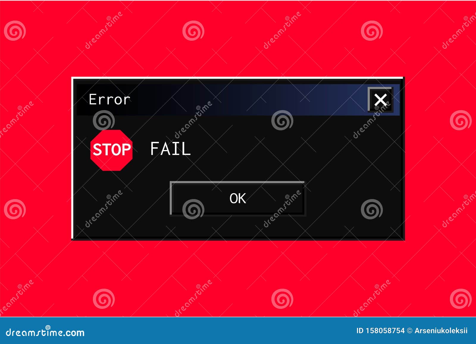 Vintage Error Message Pop-up Stock Vector - Illustration of message ... Vintage Error Message Pop-up Stock Vector - Illustration of message ...