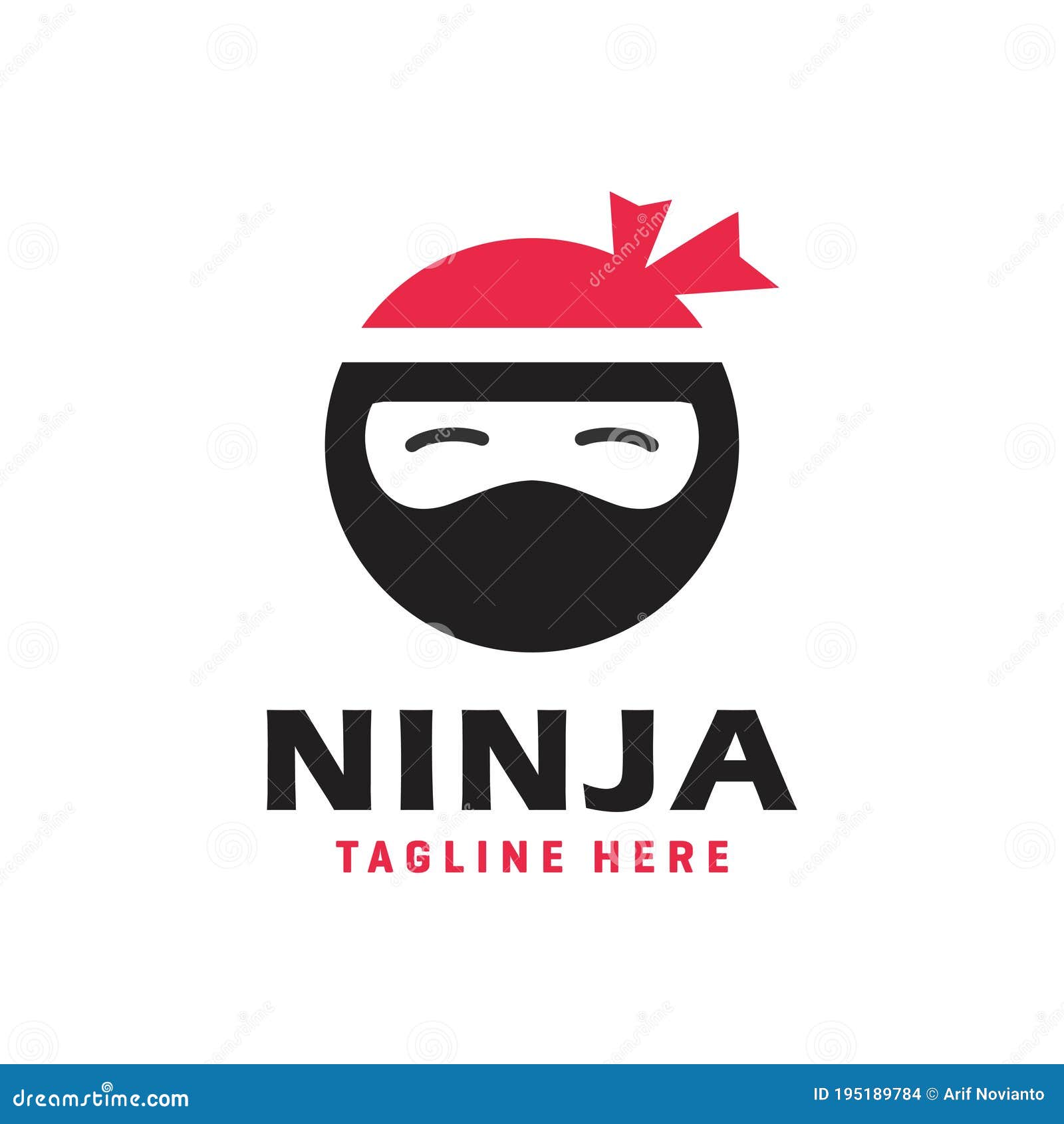 Modern ninja head logo stock vector. Illustration of icon - 195189784