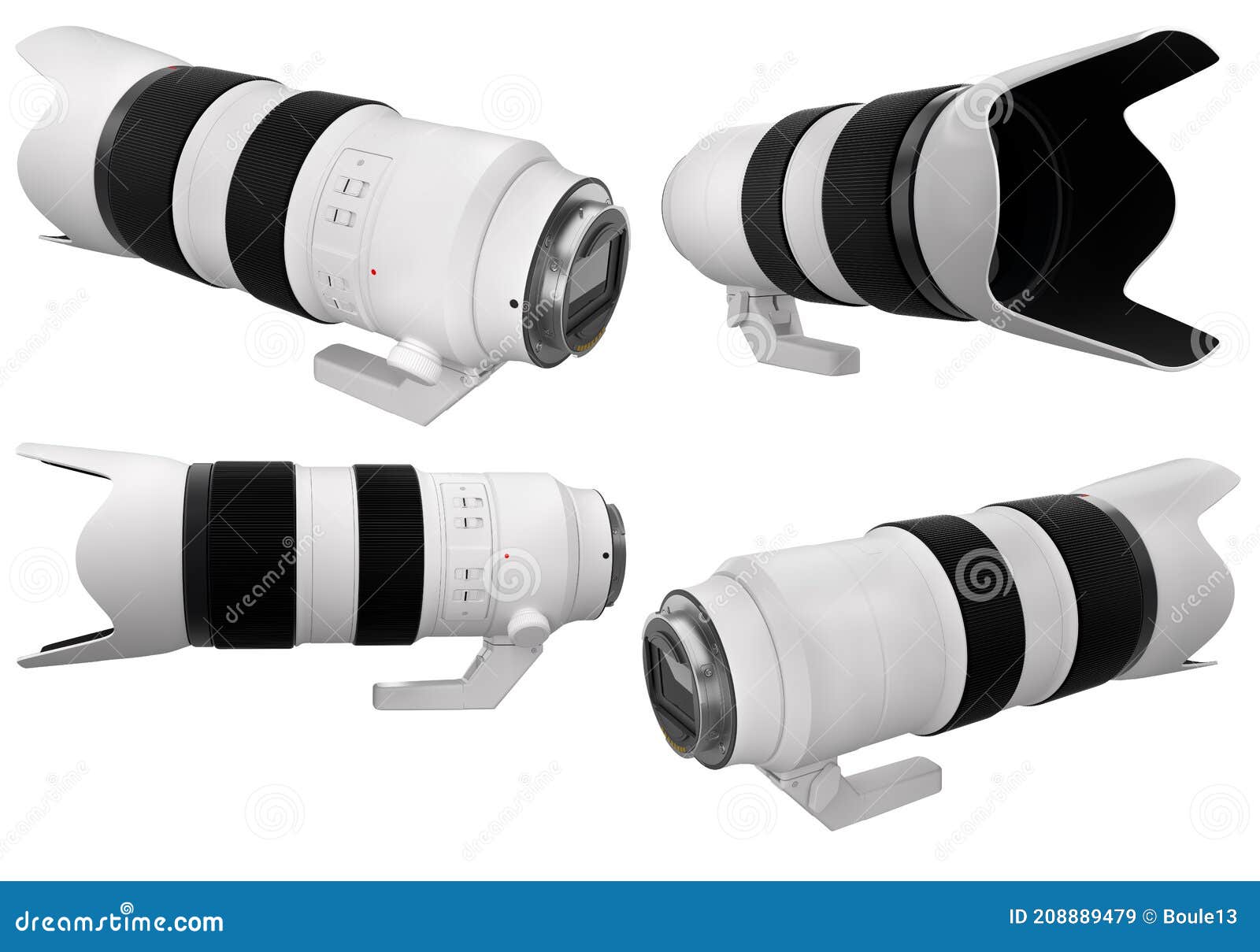 Photography Studio Speedlight on Boom with Stand and Umbrella Isolated ...