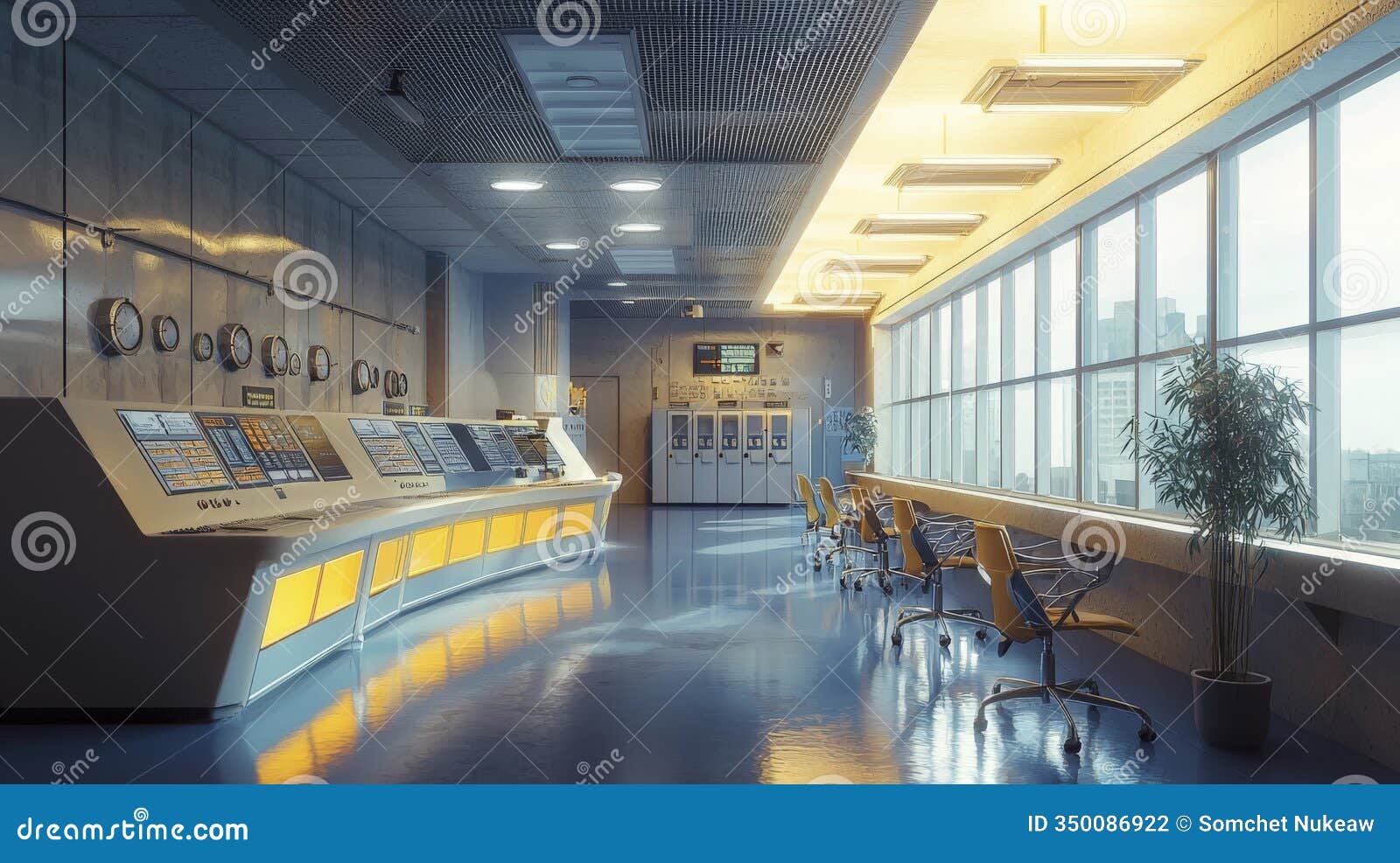 Modern Nuclear Energy Control Room Operations High-resolution Image and ...