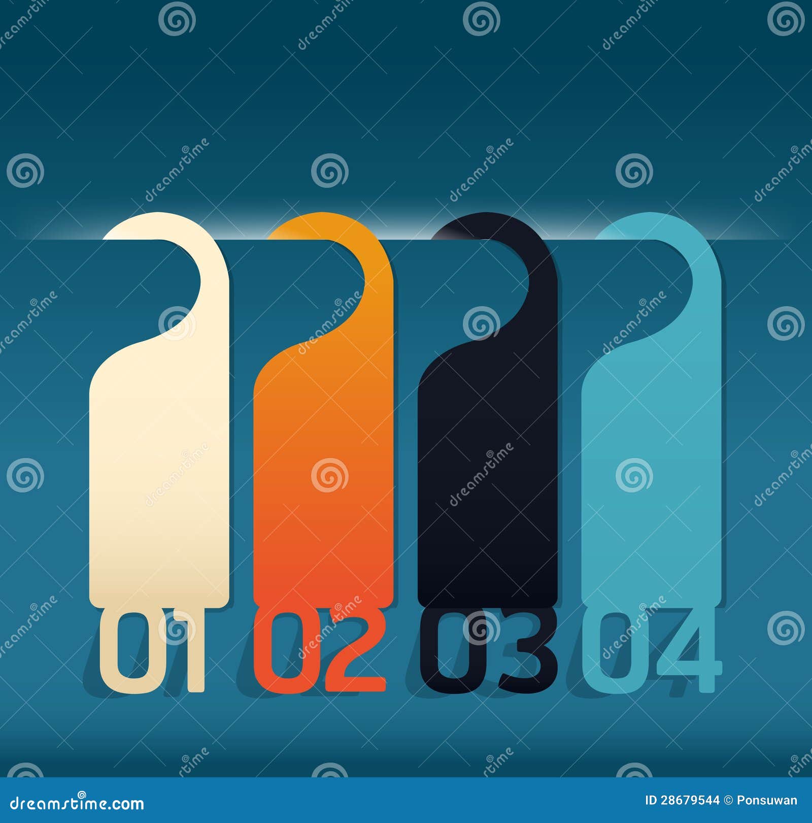 Modern Number Banner Design Template Stock Vector - Illustration of ...