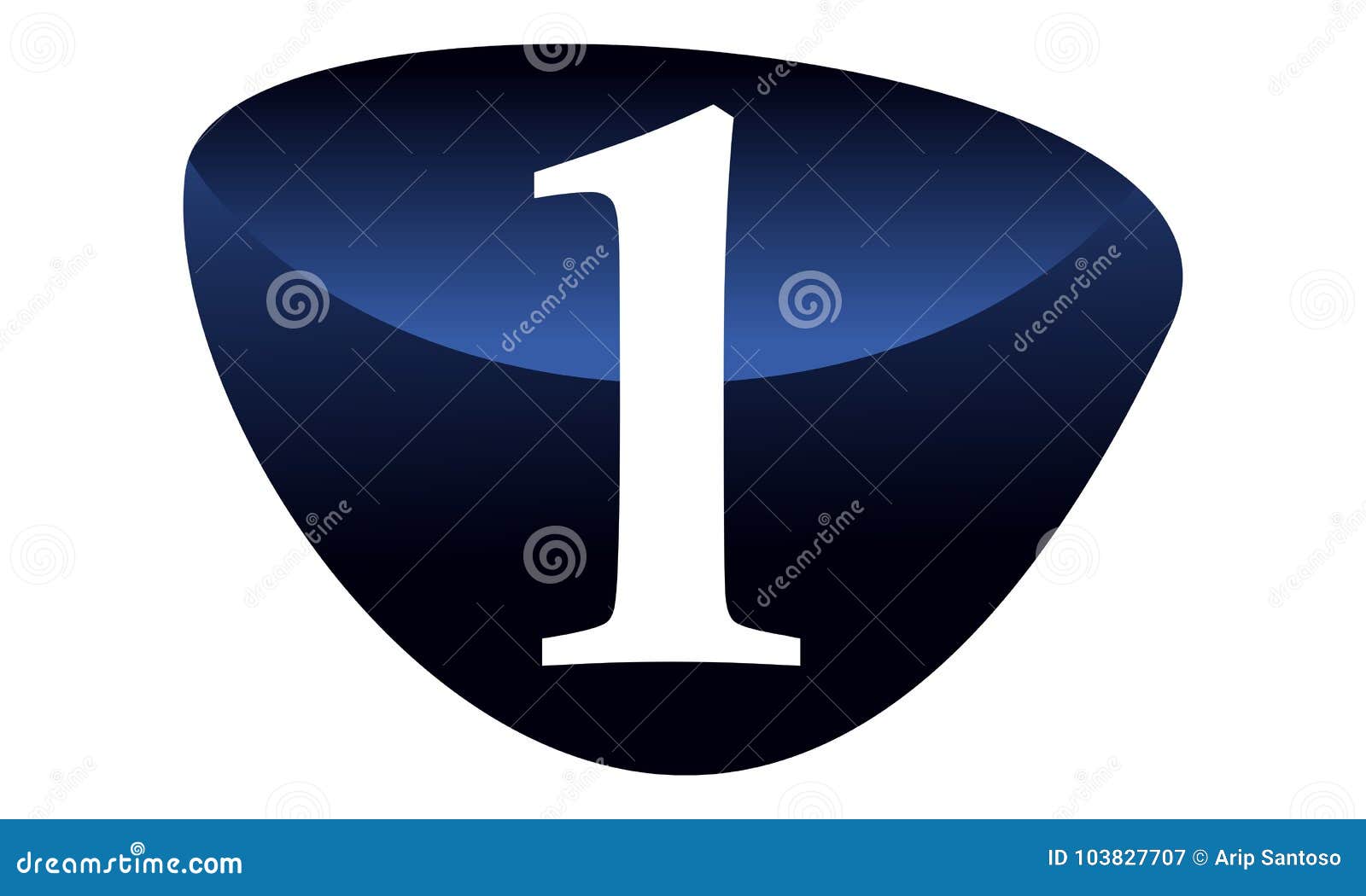 Modern Number 1 stock vector. Illustration of design - 103827707