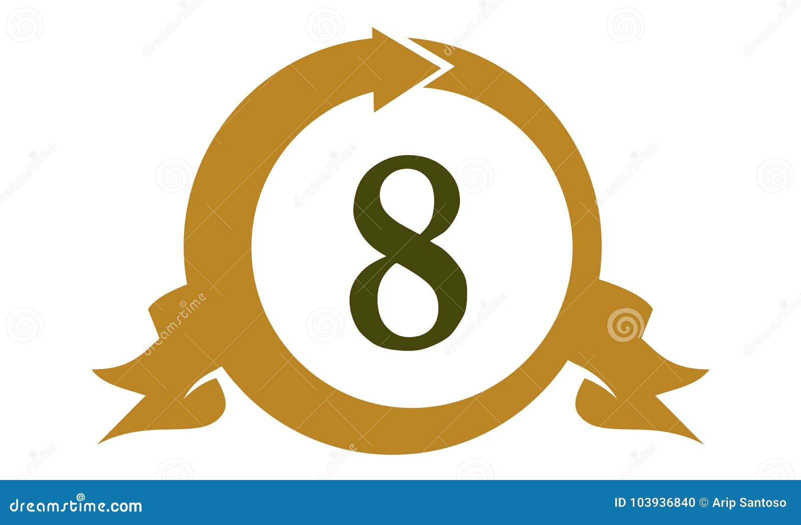 Modern Number 8 stock vector. Illustration of numeric - 103936840