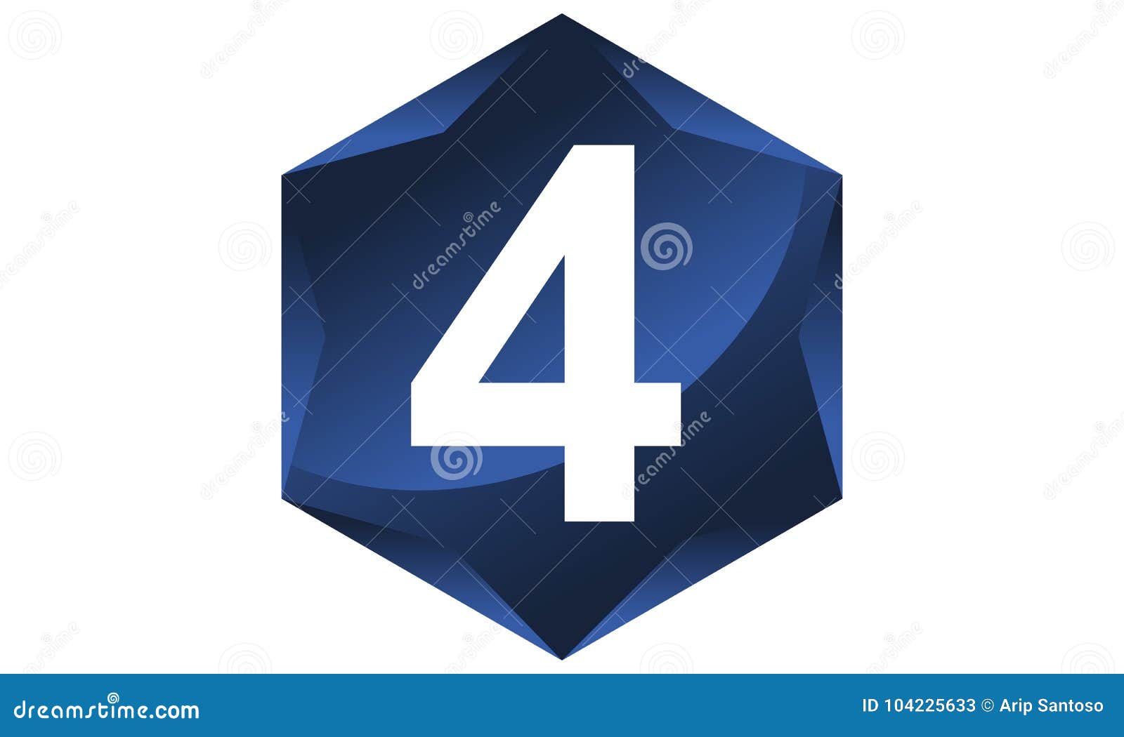 Modern Number 4 stock vector. Illustration of accounting - 104225633