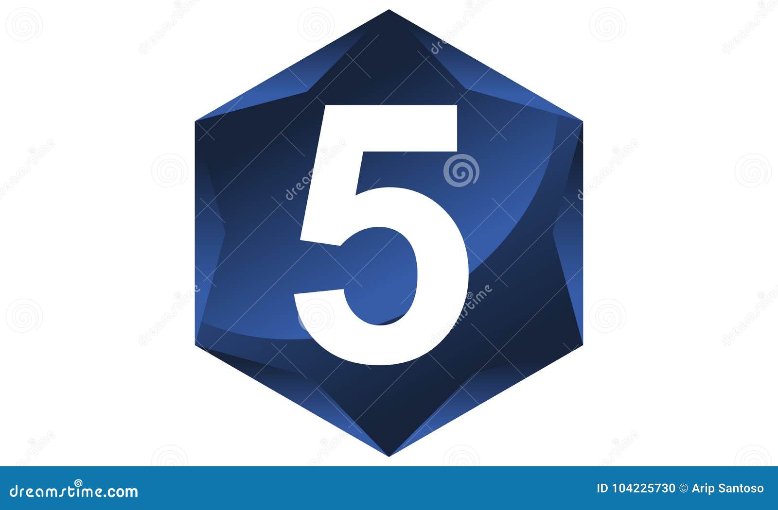 Modern Number 5 stock vector. Illustration of construction - 104225730