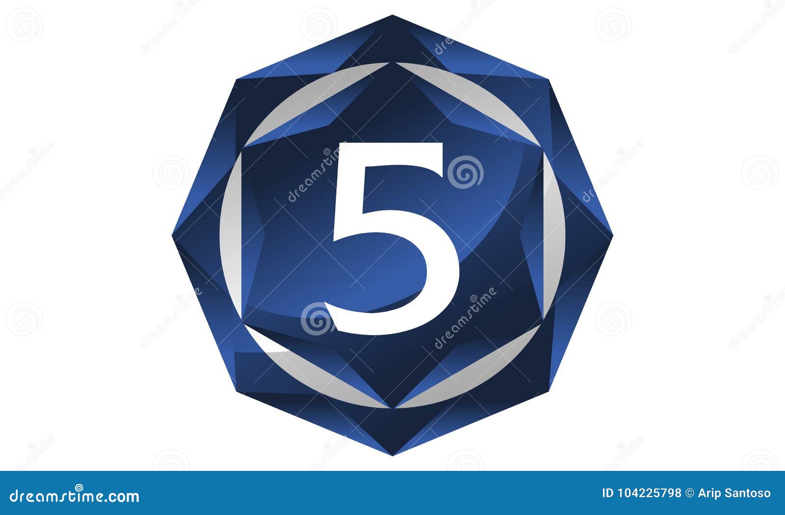 Modern Number 5 stock vector. Illustration of logo, consulting - 104225798