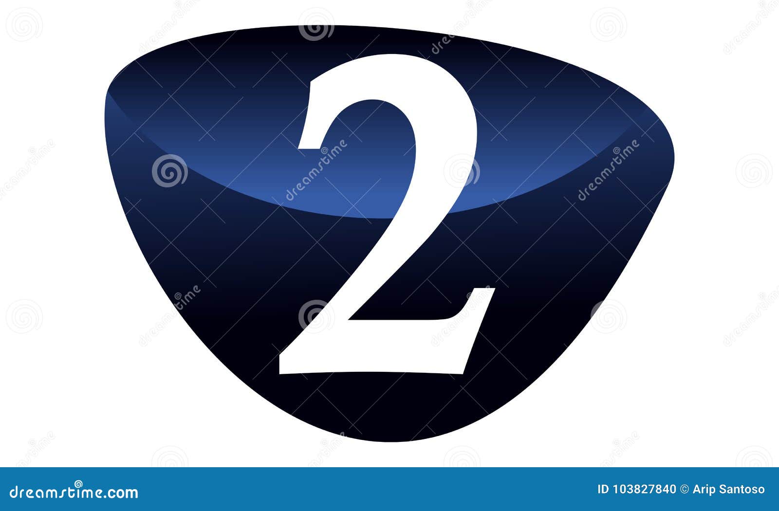 Modern Number 2 stock vector. Illustration of graphic - 103827840