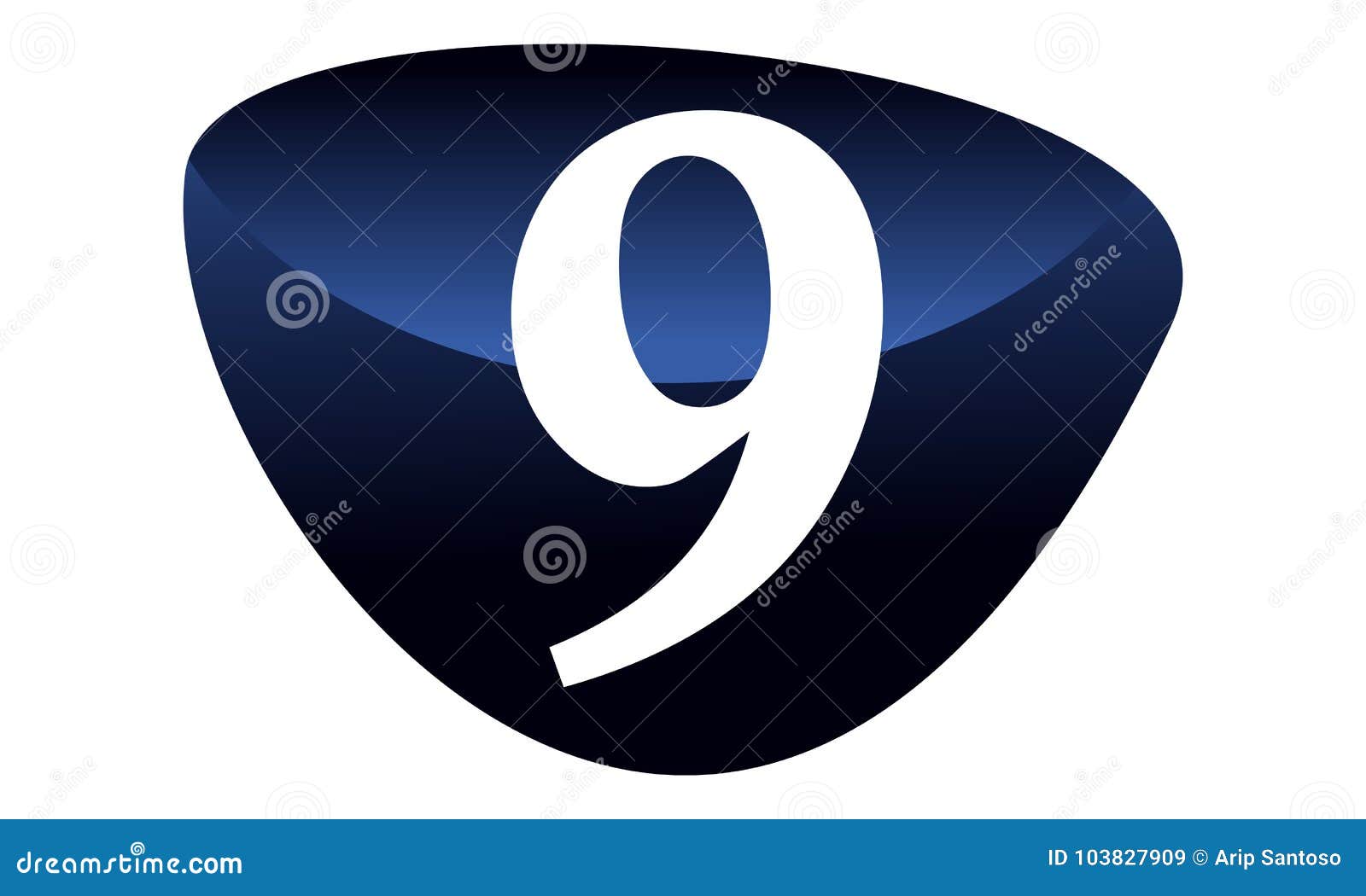 Modern Number 9 stock vector. Illustration of knowledge - 103827909