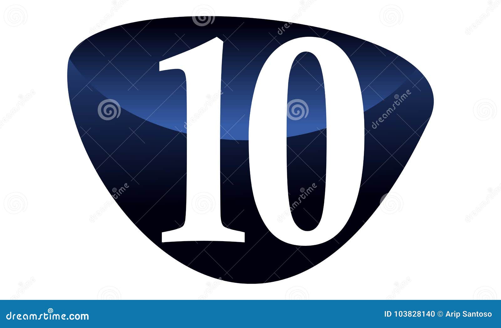 Modern Number 10 stock vector. Illustration of cable - 103828140