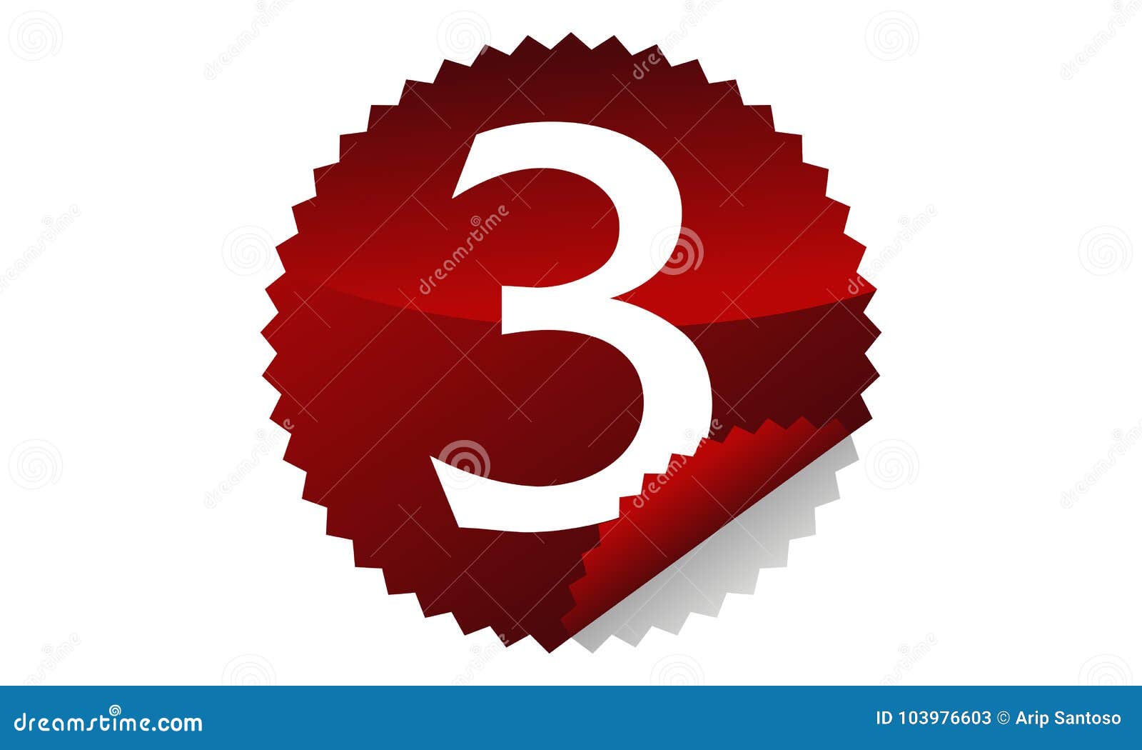 Modern Number 3 stock vector. Illustration of corporate - 103976603