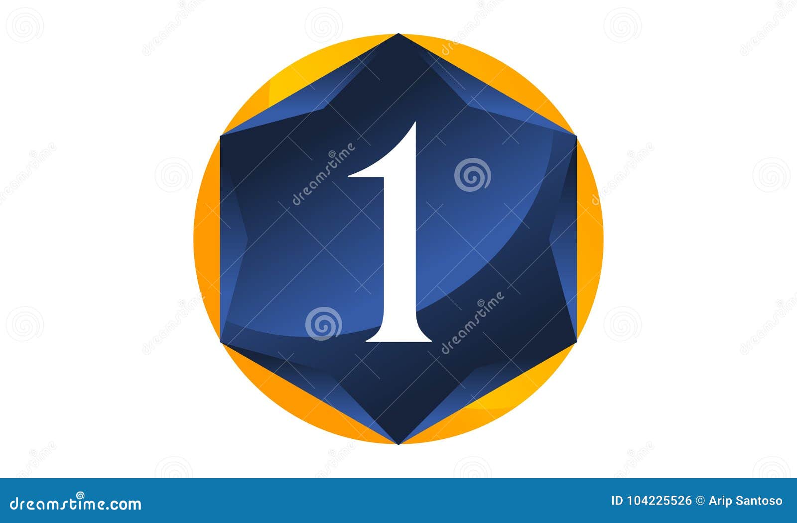 Modern Number 1 stock vector. Illustration of construction - 104225526