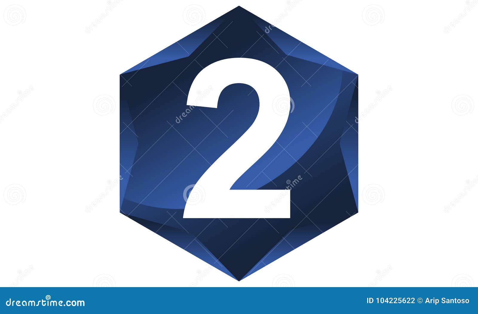 Modern Number 2 stock vector. Illustration of industry - 104225622