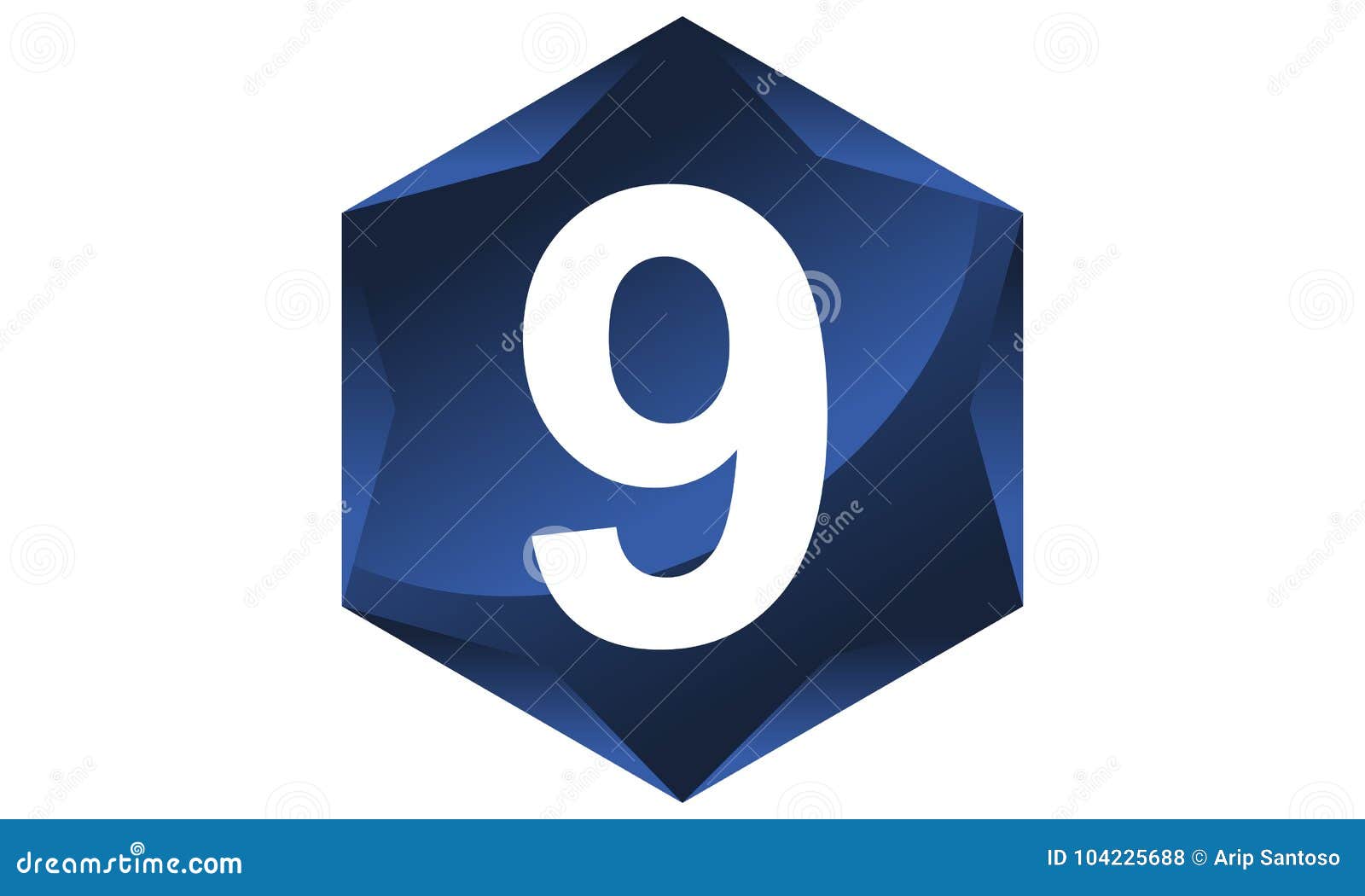 Modern Number 9 stock vector. Illustration of award - 104225688